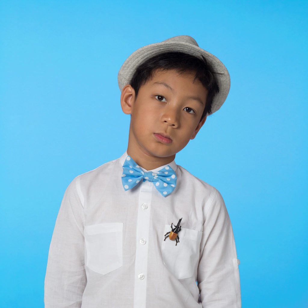 Kimble the button-on blue polka dot bow tie | Boys Bow Tie